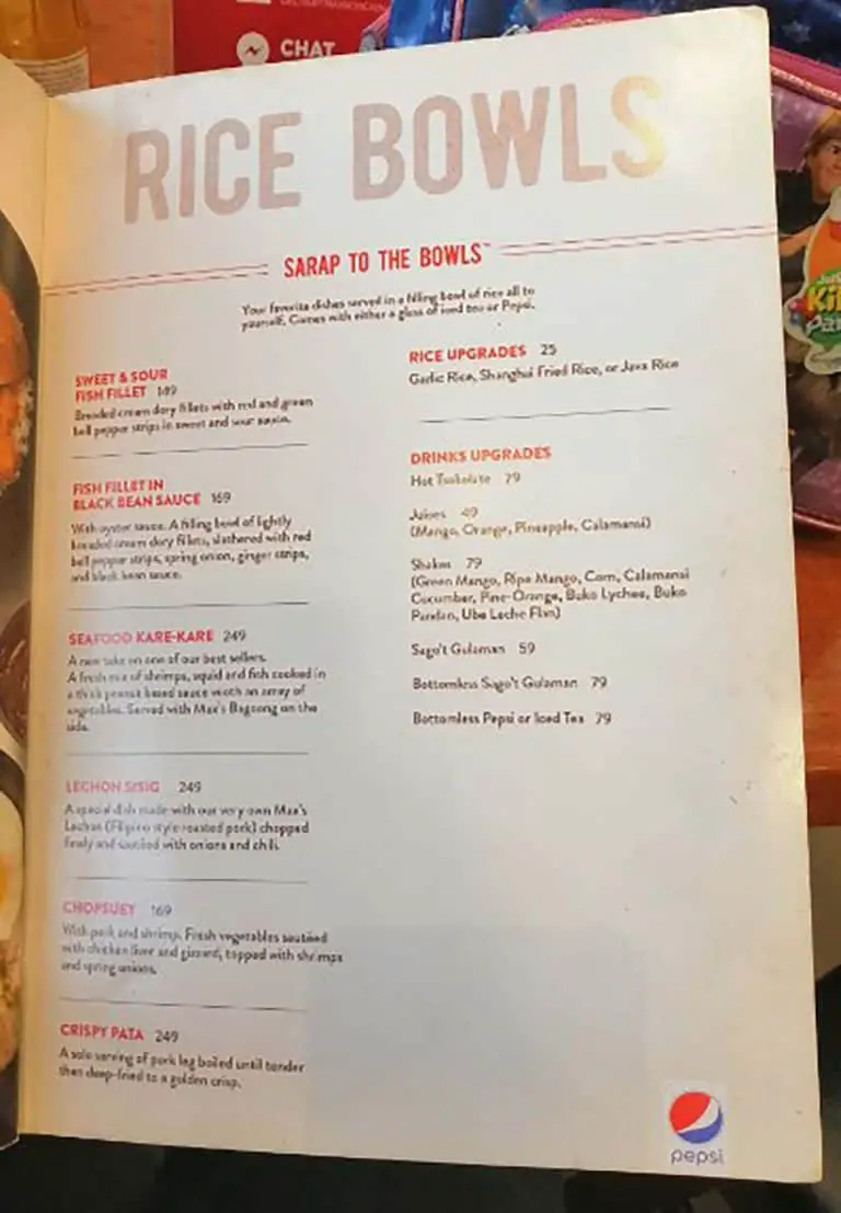 Max's Restaurant Menu Philippines (2025) — Philippine Menus