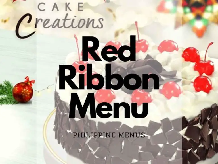Red Ribbon Menu Philippines (2025) — Philippine Menus