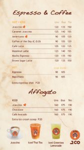 JCo Menu Philippines (2025) — Philippine Menus