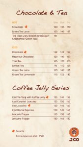 JCo Menu Philippines (2025) — Philippine Menus