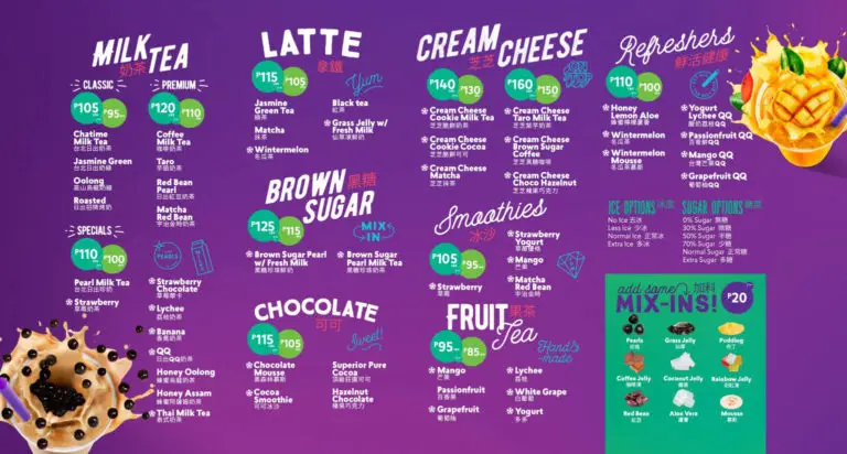 Chatime Menu Philippines (2025) — Philippine Menus
