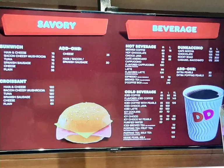 Dunkin Donuts Menu Philippines (2025) — Philippine Menus