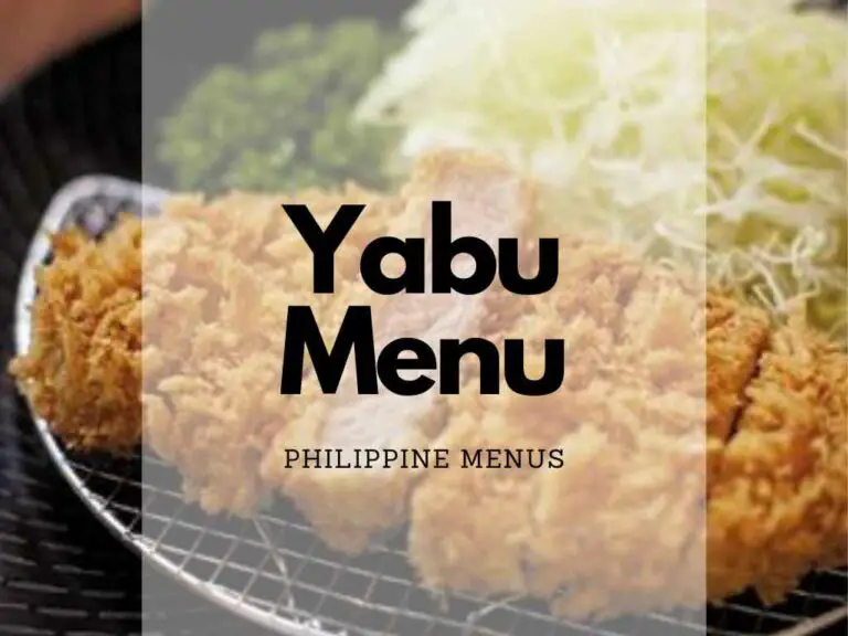 Yabu Menu Philippines (2025) — Philippine Menus