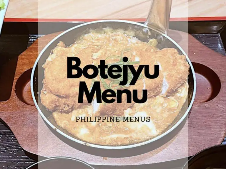 Botejyu Menu Philippines (2025) — Philippine Menus