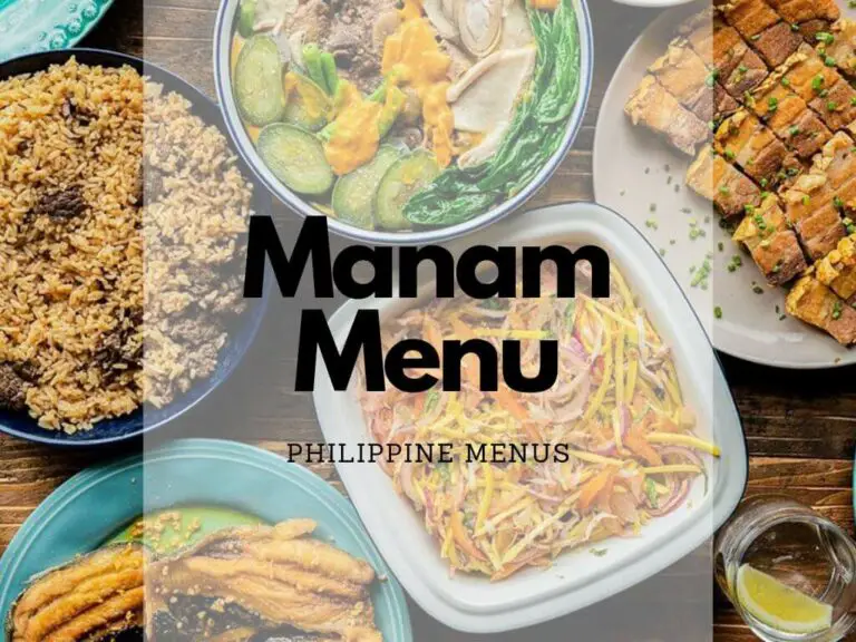 Manam Menu Philippines (2025) — Philippine Menus