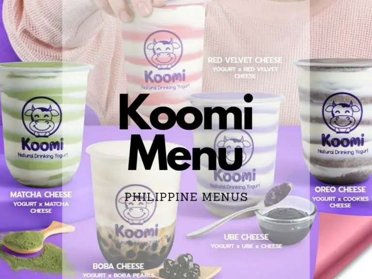 Koomi Menu Philippines (2025) — Philippine Menus