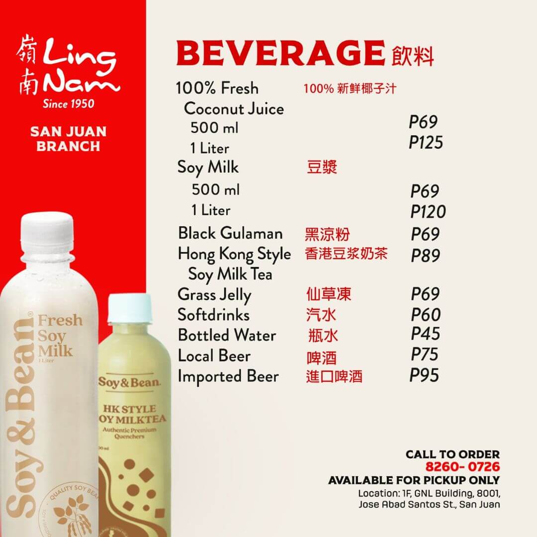 Ling Nam Menu Philippines (2025) — Philippine Menus