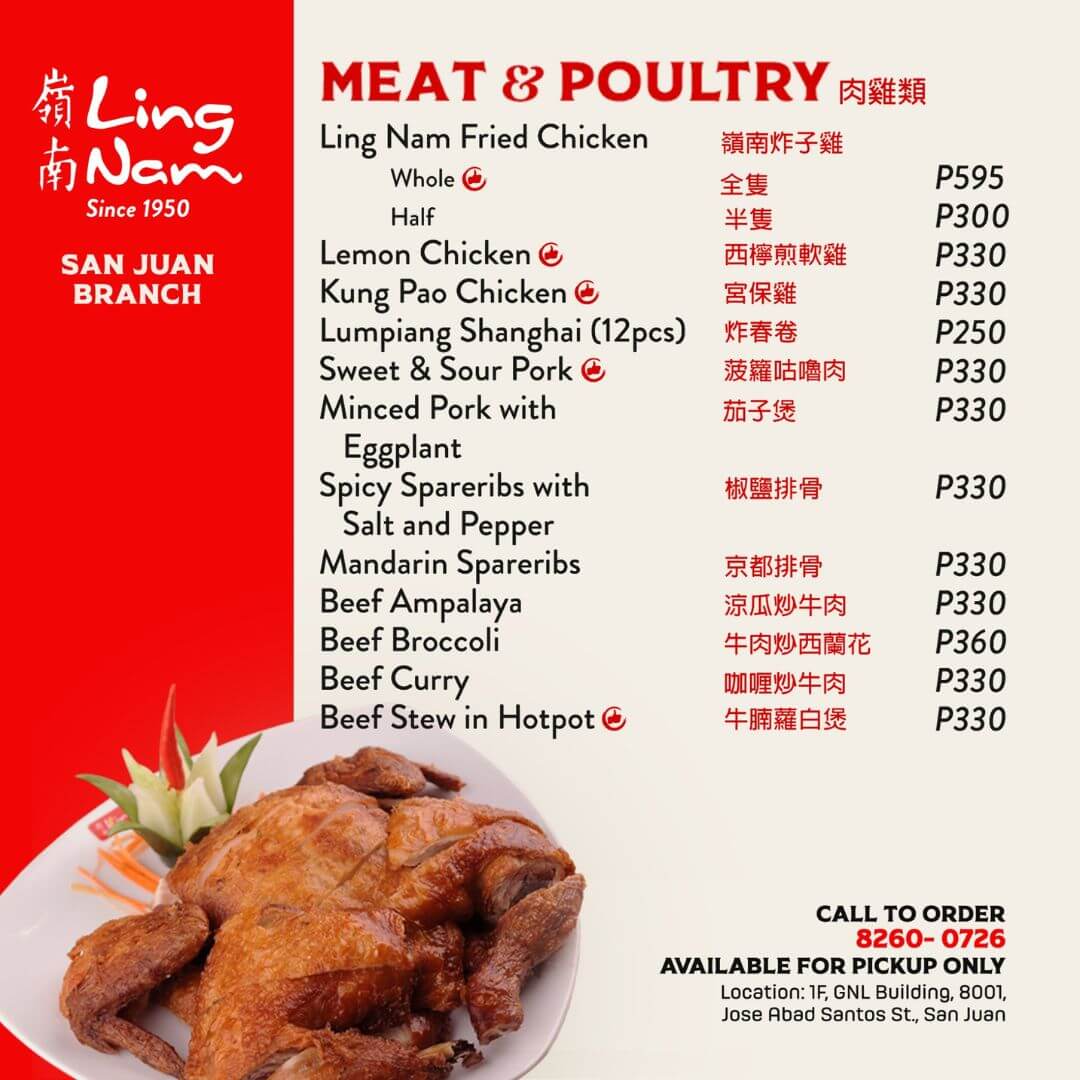 Ling Nam Menu Philippines (2025) — Philippine Menus