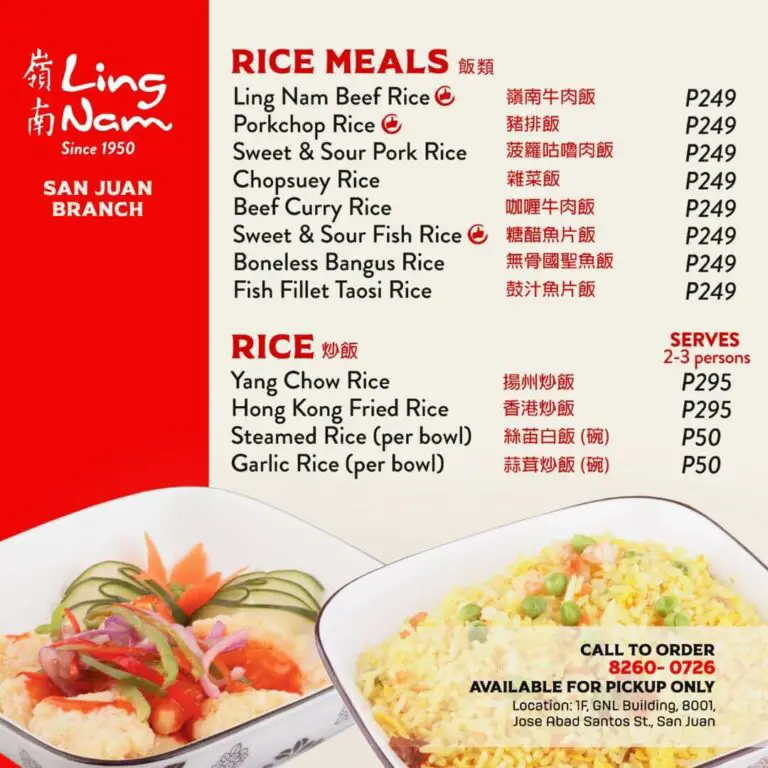 Ling Nam Menu Philippines (2025) — Philippine Menus