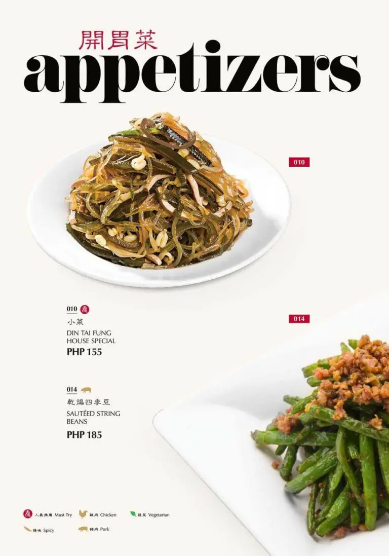 Din Tai Fung Menu Philippines (2025) — Philippine Menus