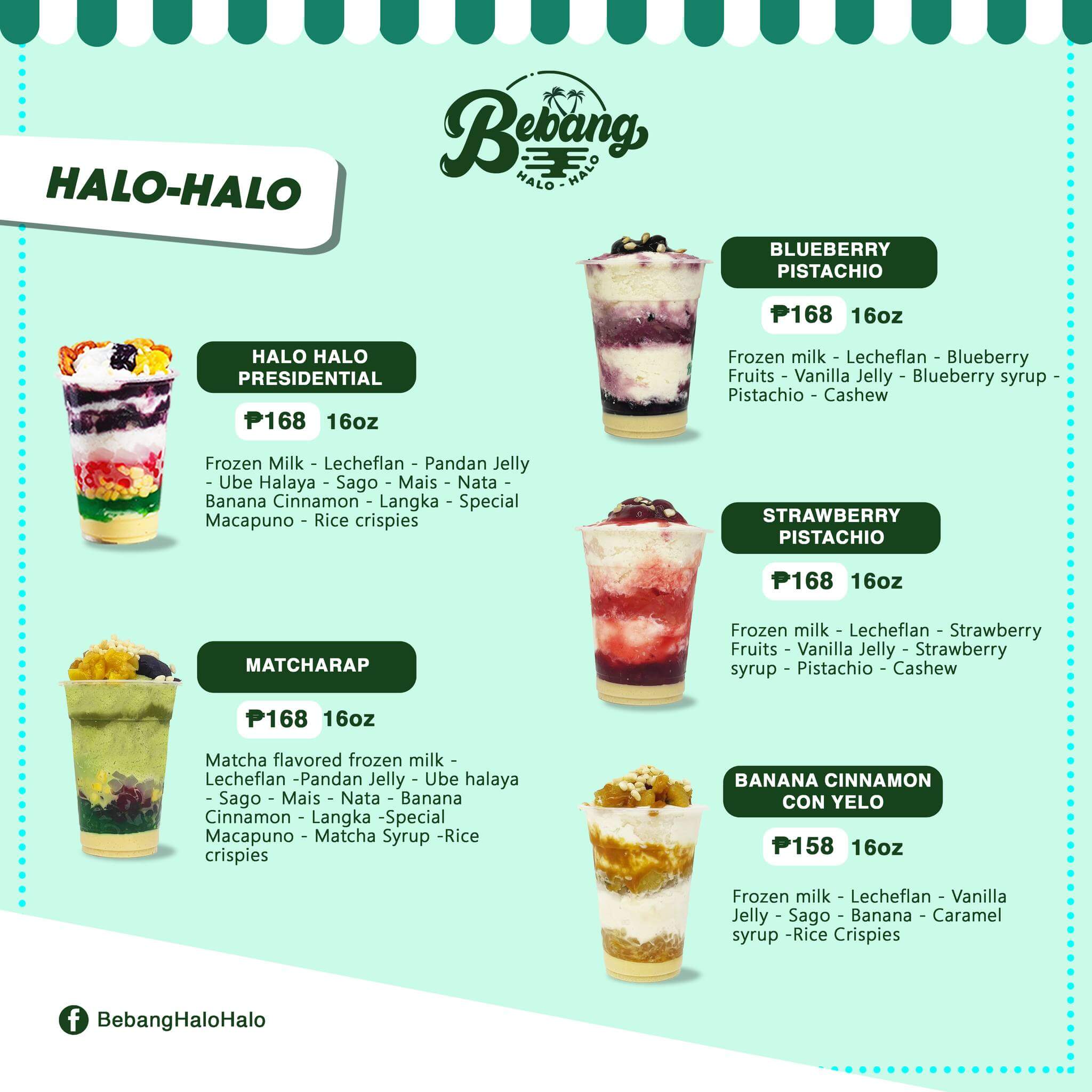 Bebang's Halo Halo Menu Philippines (2025) — Philippine Menus