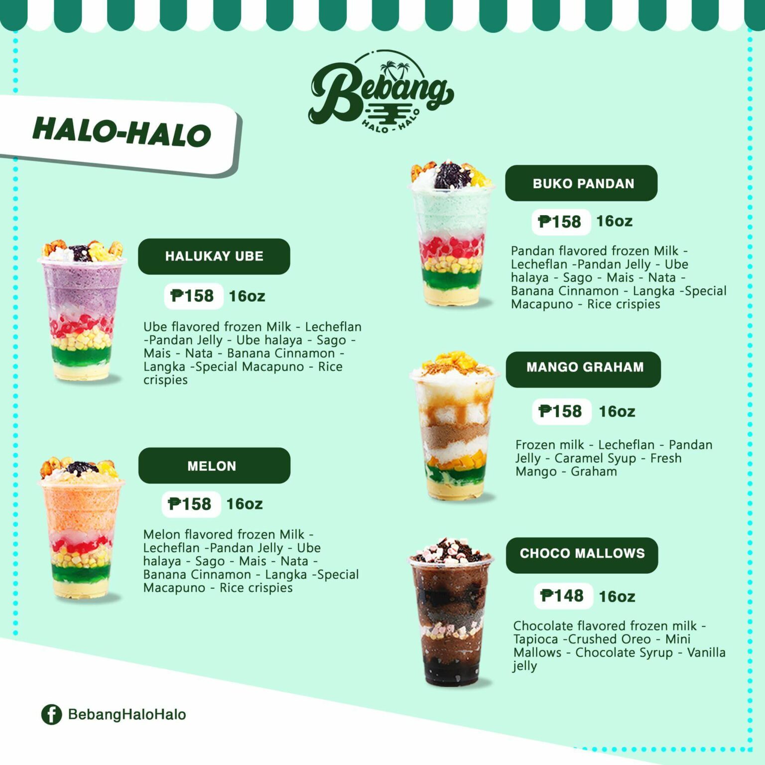 Bebang's Halo Halo Menu Philippines (2025) — Philippine Menus
