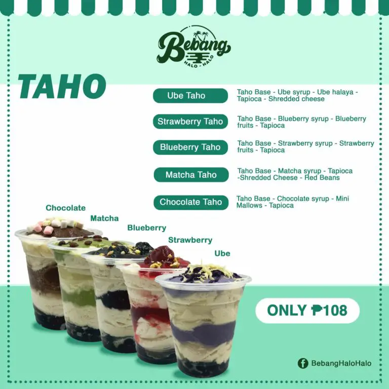 Bebang's Halo Halo Menu Philippines (2026) — Philippine Menus
