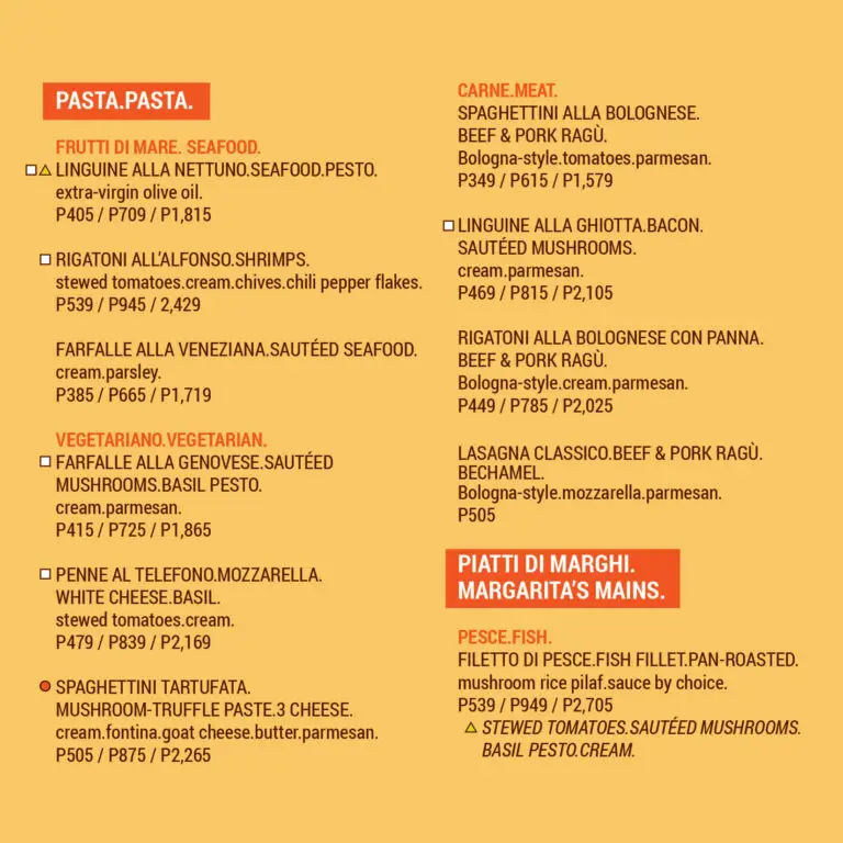 Cibo Menu Philippines (2025) — Philippine Menus