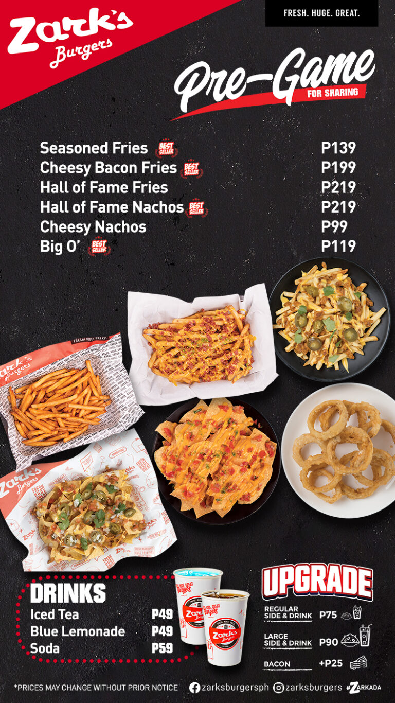 Zark's Burger Menu Philippines (2025) — Philippine Menus