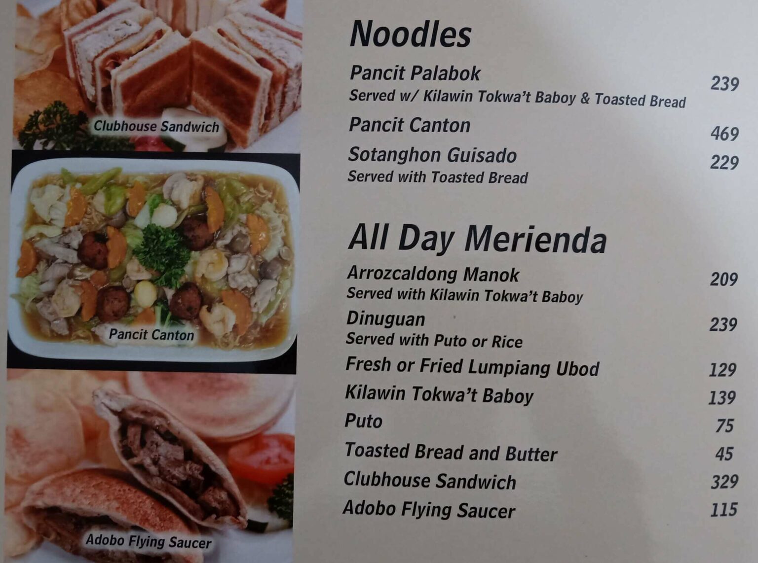 Alex the III Menu Philippines (2025) — Philippine Menus