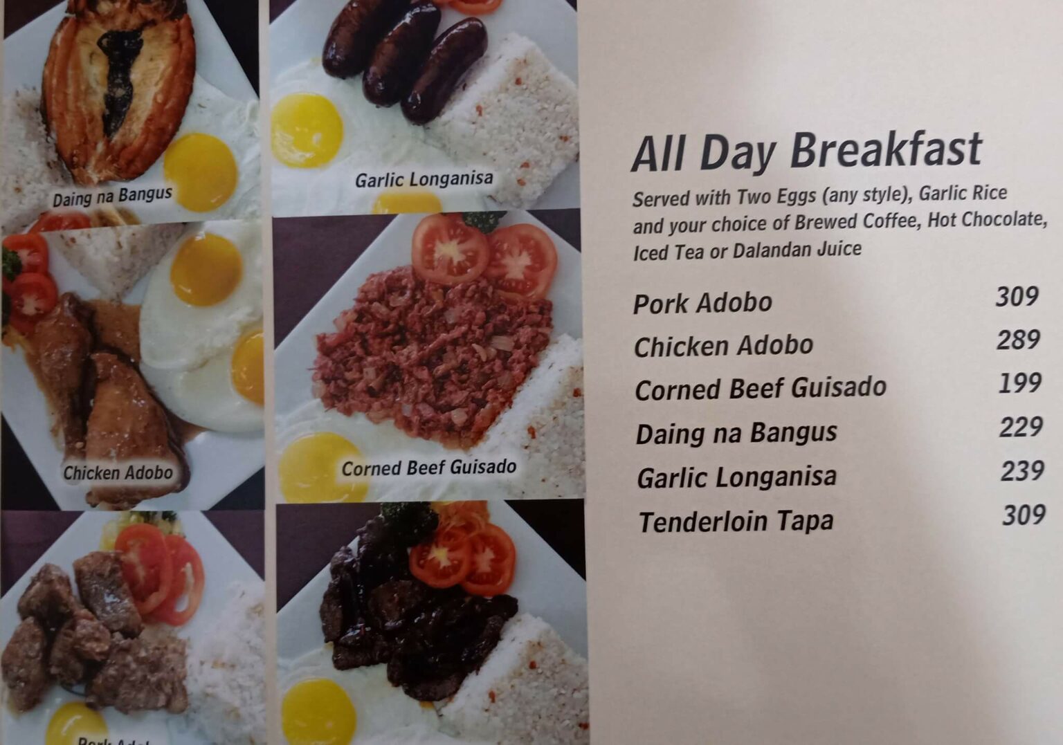 Alex the III Menu Philippines (2025) — Philippine Menus