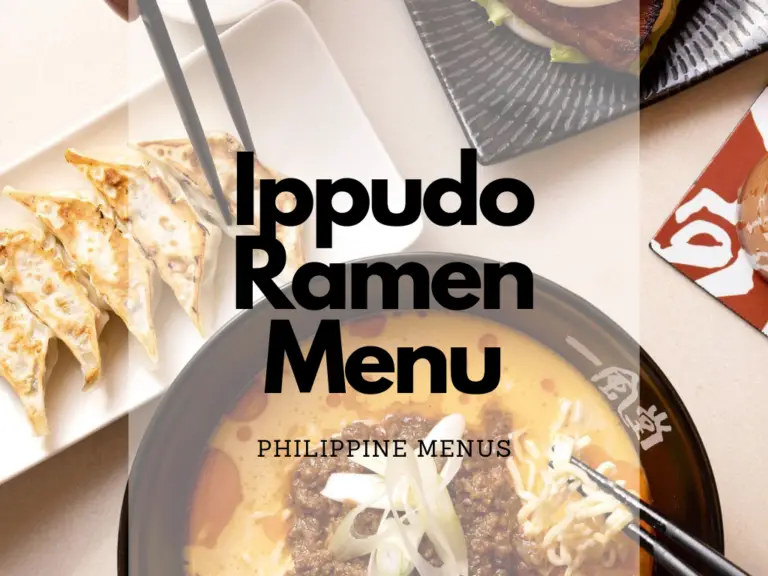 Ippudo Ramen Menu Philippines (2025) — Philippine Menus