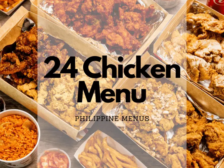 24 Chicken Menu Philippines (2025) — Philippine Menus