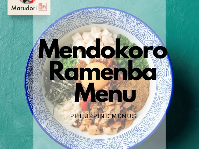 Mendokoro Menu Philippines (2025) — Philippine Menus