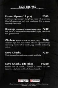 Mendokoro Menu Philippines (2025) — Philippine Menus