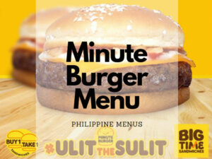Minute Burger Menu Philippines (2025) — Philippine Menus