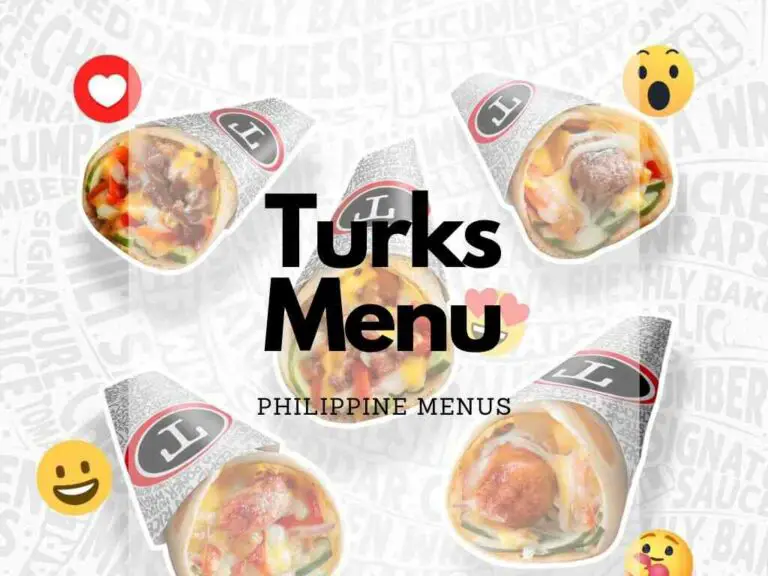 Turks Menu Philippines (2025) — Philippine Menus