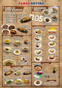 Pares Retiro Menu (2026) Philippines Menus