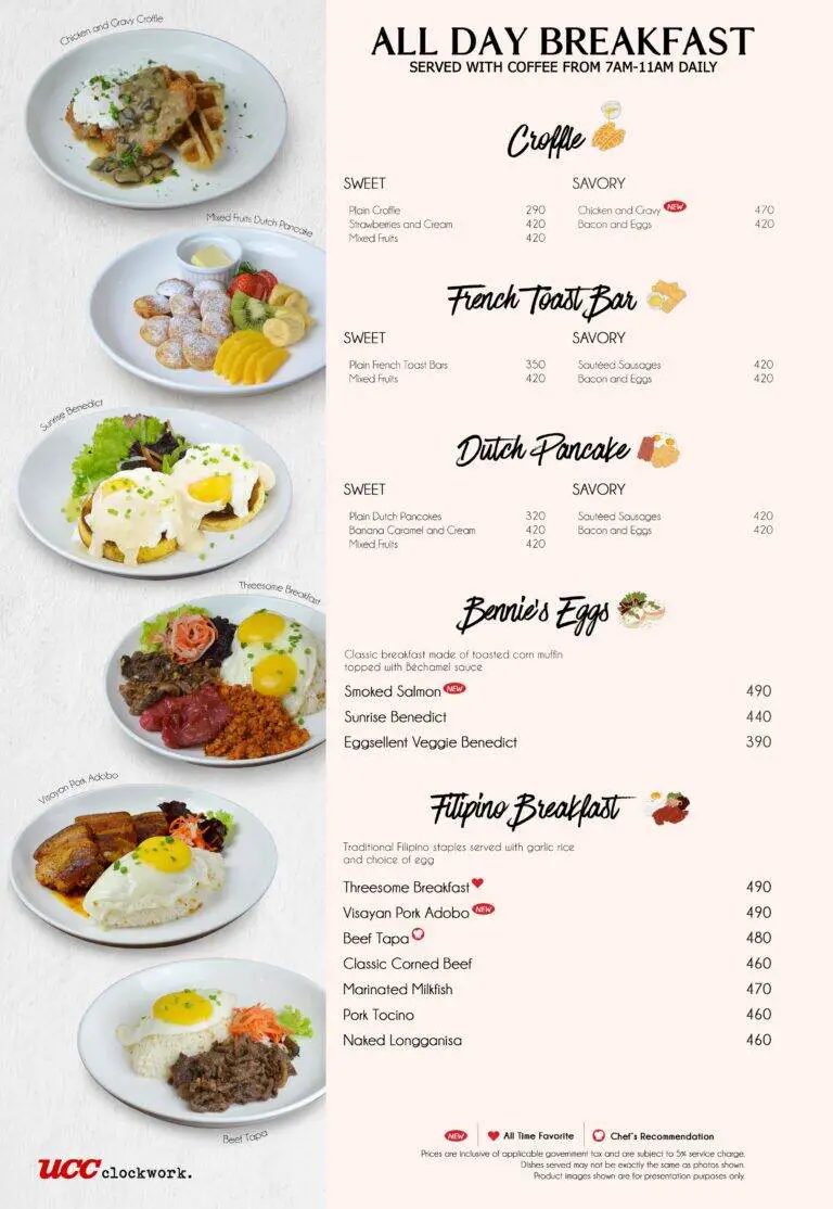 UCC Clockwork Menu Philippines (2025) — Philippine Menus