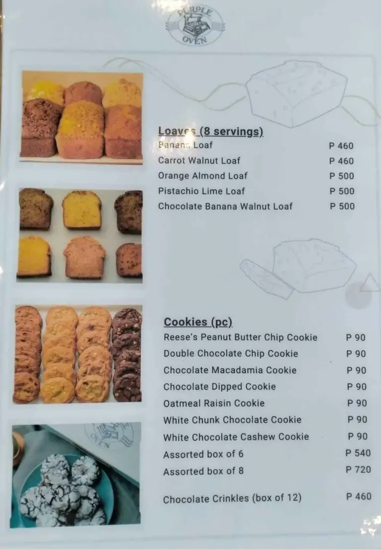 Purple Oven Menu Philippines (2025) — Philippine Menus