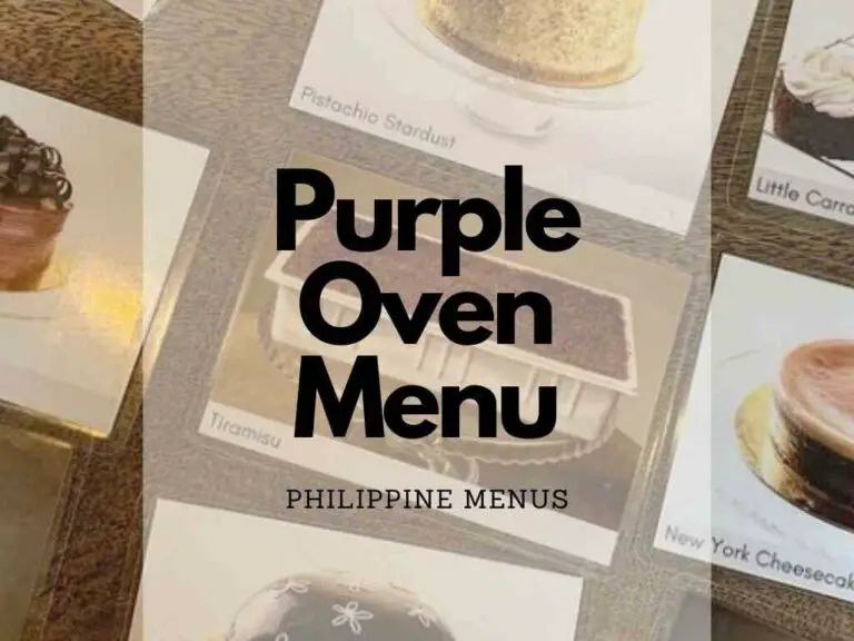 Purple Oven Menu Philippines (2025) — Philippine Menus
