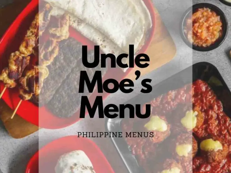 Uncle Moe’s Menu Philippines (2025) — Philippine Menus