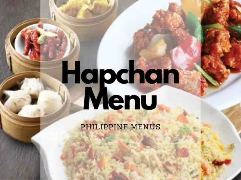 Hapchan Menu Philippines (2025) — Philippine Menus