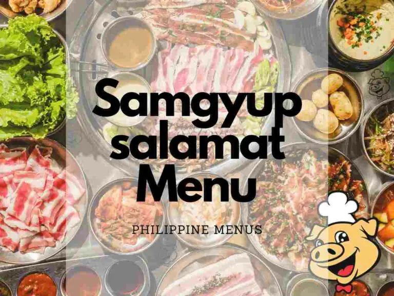 Samgyupsalamat Menu Philippines (2025) — Philippine Menus